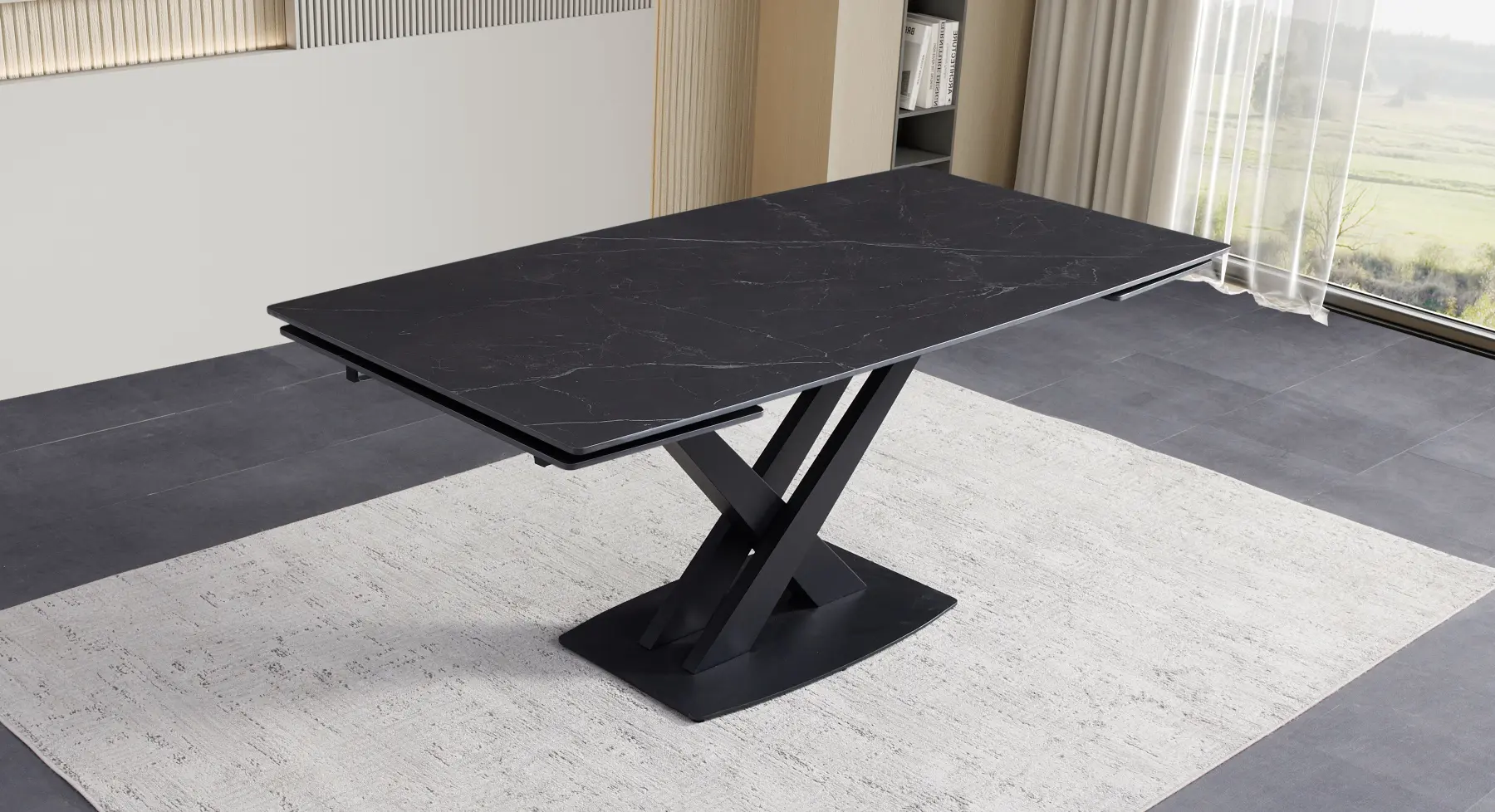 Ceramic Dining Table Anthracite Grey | Chelsea Home and Leisure Ltd
