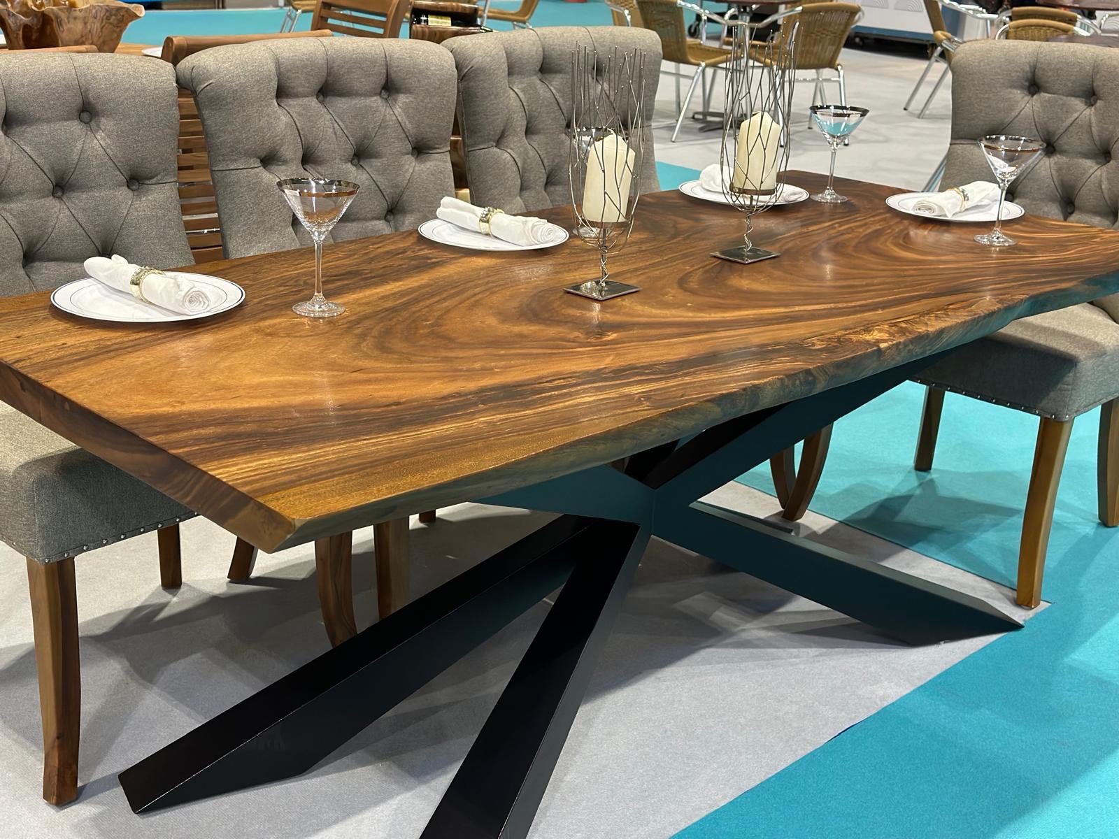 live edge suar wood dining table Chelsea Home and Leisure Ltd