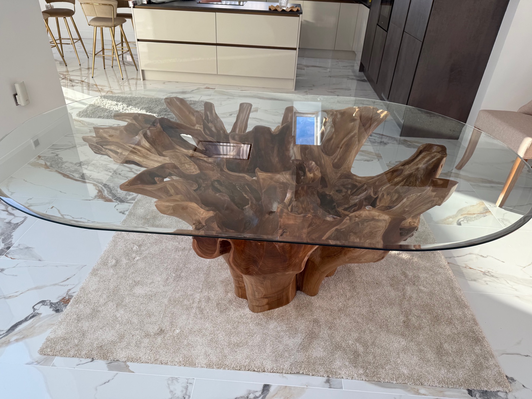 How Teak Root Dining Tables Are Made: From Tree Extraction to Finished ...