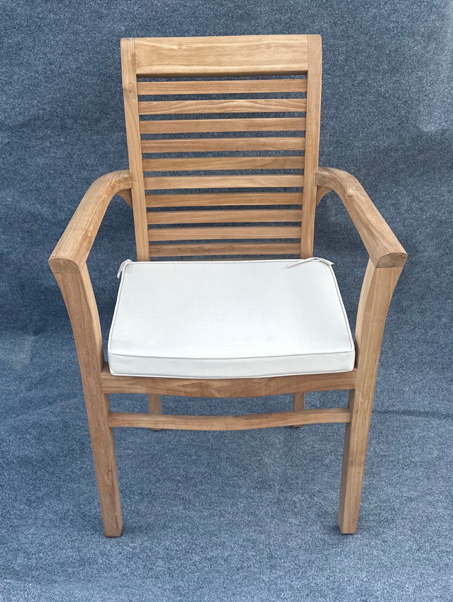 Cushion natural colour for stacking chair | Chelsea Home and Leisure Ltd