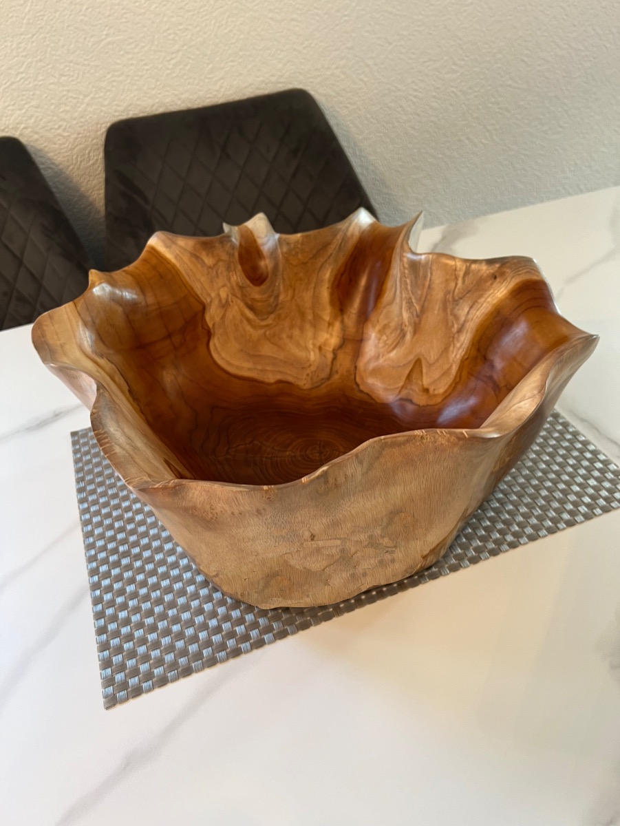 Teak Root Fruit Bowl Fluted | Chelsea Home and Leisure Ltd